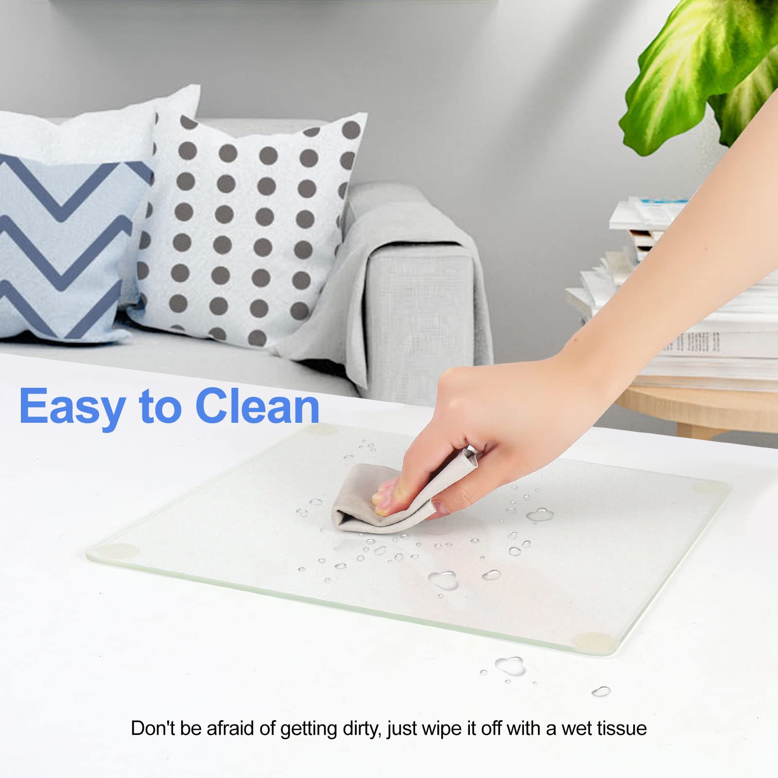 ARTISTEM Mouse Pad, Non-Slip Tempered Satin Glass Mousepad for Gaming and Working Office and Home Desk Accessories Desk Decor Fast Accurate Safe Durable and Easy to Clean 11.22"x10.42"(Performance)