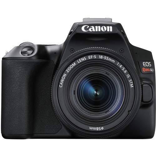 Canon EOS 250D / Rebel SL3 Digital SLR Camera Body w/Canon EF-S 18-55mm f/4-5.6 is STM Lens DSLR Kit Bundled with Pixibytes Complete Accessory Bundle - International Model (Renewed)