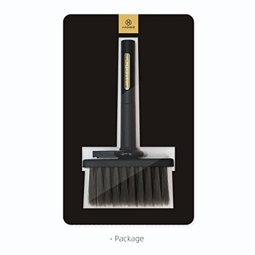 Hagibis Cleaning Soft Brush Charcoal Infused Bristles Keyboard Cleaner 5-in-1 Multi-Function Cleaning Tools Kit Corner Keycap Puller Remover Multi Brush for PC Laptop Airpods Pro Camera Lens (Black)