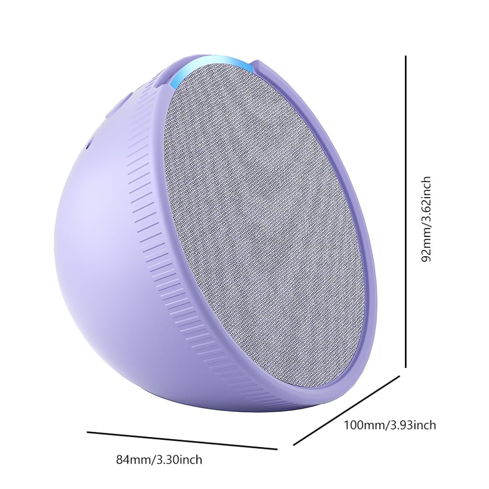 sikiwind Speaker Cover, Silicone Au-dio Box Cover Case Waterproof Speaker Protective Sleeve Shockproof Anti Drop Accessories for Amazon Echo Pop