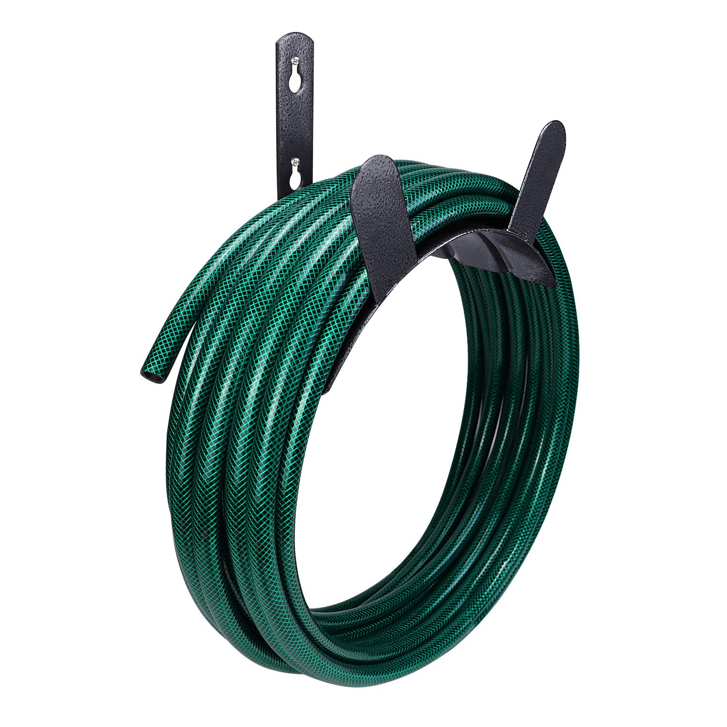 Deluxe Wall Mount Garden Hose Hanger Duty Metal Hose Holder Easily Holds 125 3/4ββ Hose