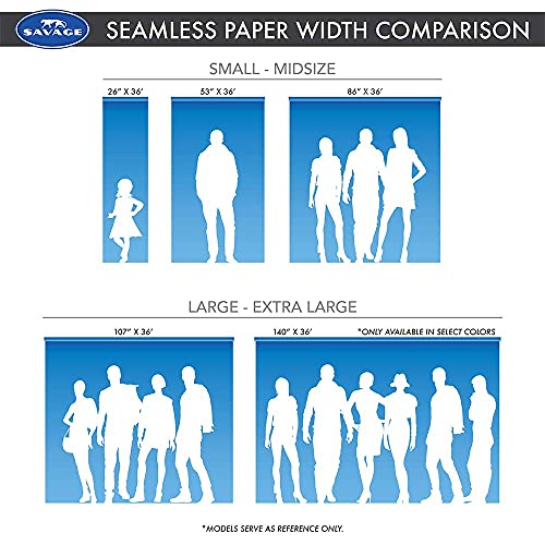 Savage Seamless Paper Photography Backdrop - #66 Pure White (107 in x 36 ft) Made in USA