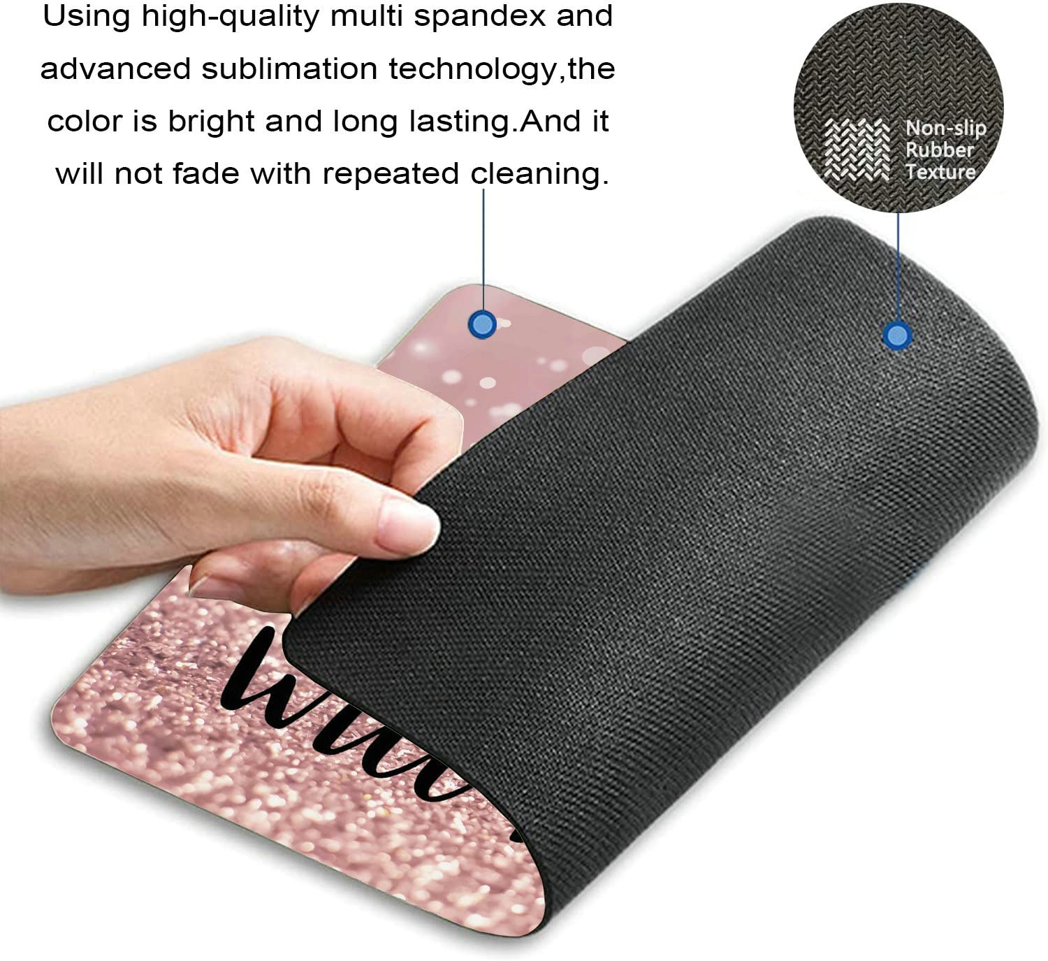 Funny Mouse Pad Custom,Maybe Swearing Will Help Inspirational Quote Mousepad Office Decor Home Office Computer Accessories Mousepads 9.5"x7.9"x0.12" Inch
