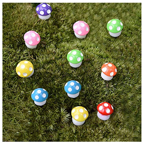 Tophappy 100pcs Miniature Fairy Garden Ornaments Kit Set, Ladybugs,Mushrooms, Flowers with Tools for DIY Fairy Garden Décor