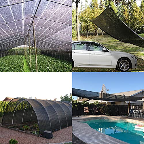 POYEE 40% 14ftx20ft Black Shade Cloth Taped Edge with Brass Grommets Garden Sun Shade UV Resistant Sunblock Shade Net for Outdoor Plants Vegetables Greenhouse