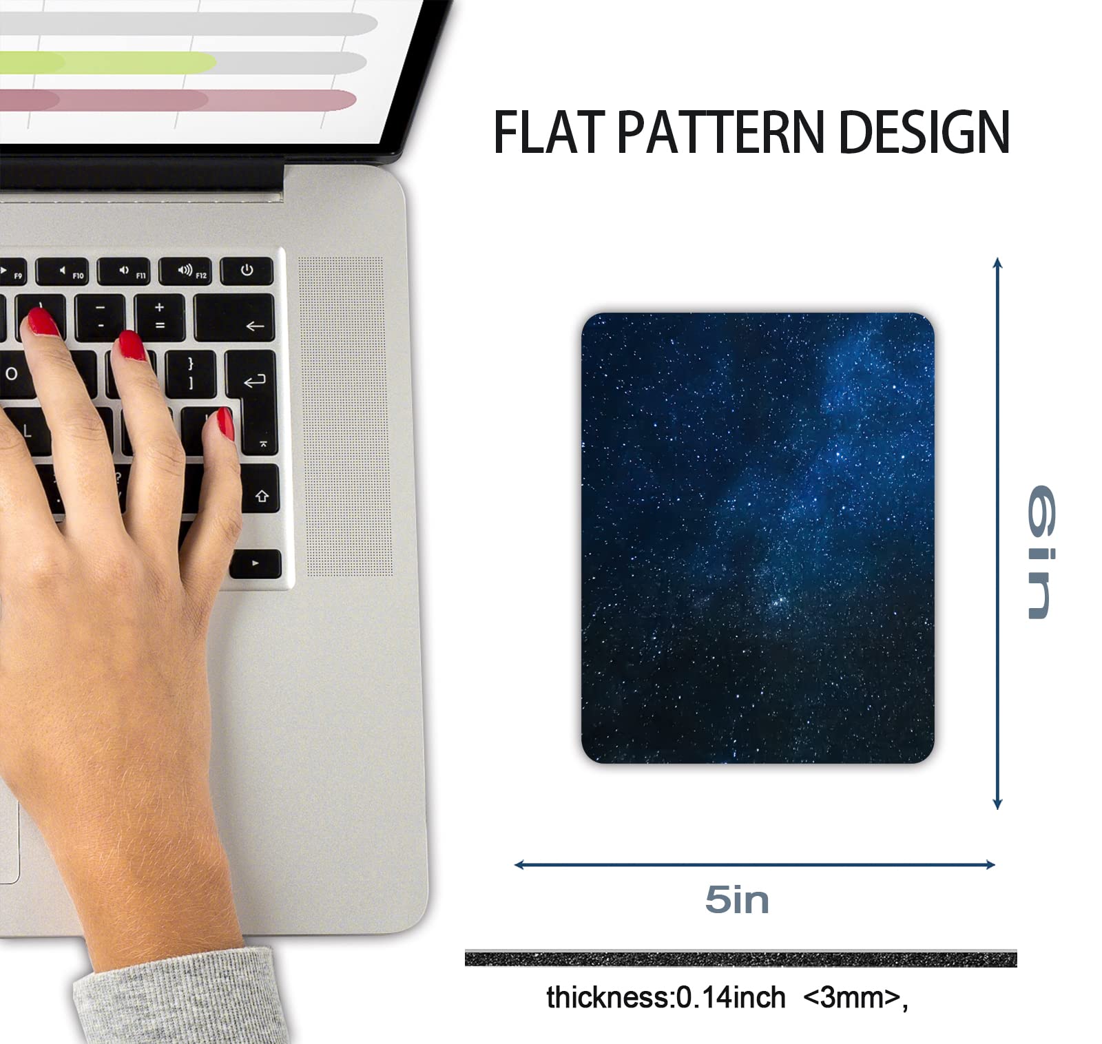 GZXHS Small Mouse pad mall, only Takes up Mouse Space, Mini Travel Carry Washable Non-Slip Rubber Base, Office, Small Space, 5x6inches