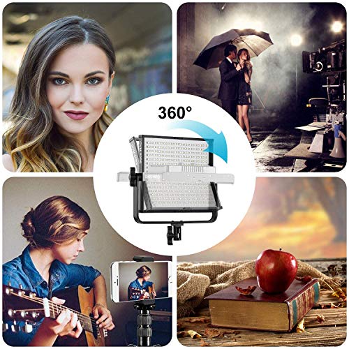 GVM 50RS RGB LED Video Light, 50W Video Lighting Kit with APP Control, 360°Full Color Led Panel Light for Gaming, Streaming, Youtube, Webex, Broadcasting, Web Conference, Aluminum Alloy Shell, CRI 97