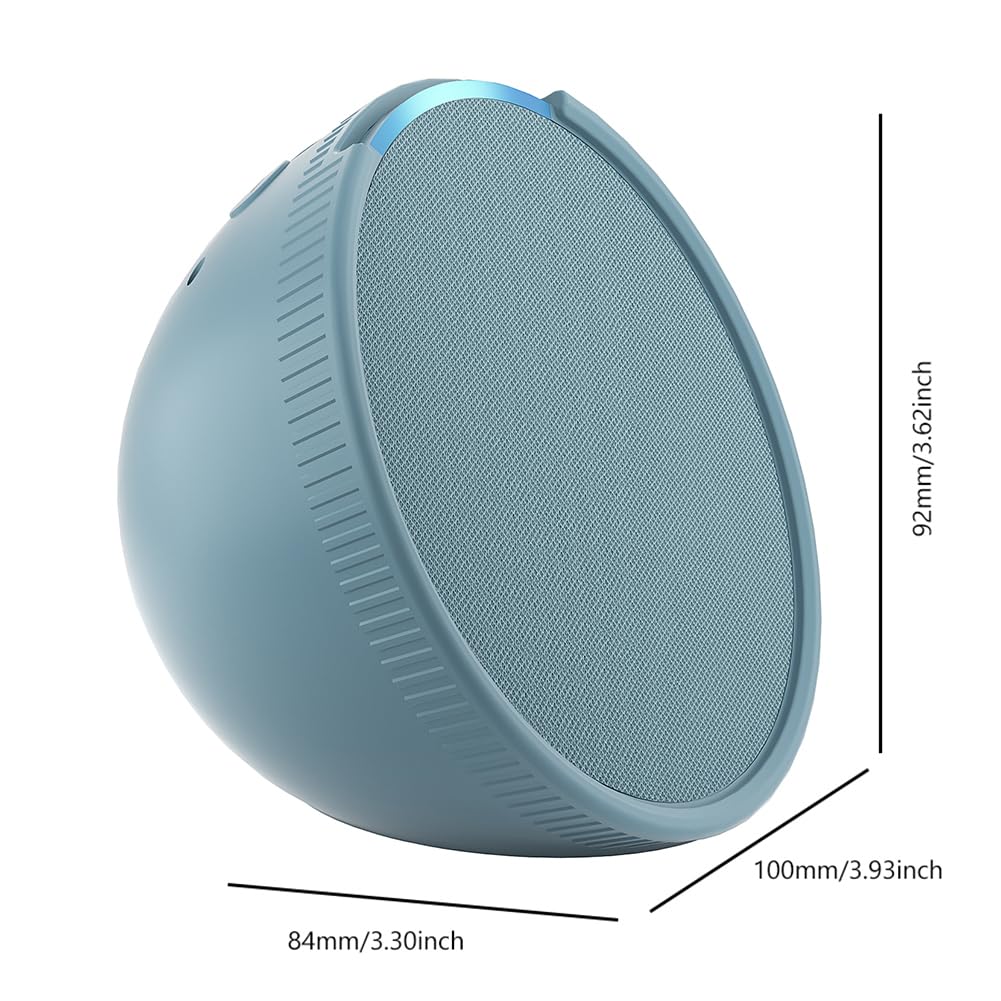 sikiwind Speaker Cover, Silicone Au-dio Box Cover Case Waterproof Speaker Protective Sleeve Shockproof Anti Drop Accessories for Amazon Echo Pop