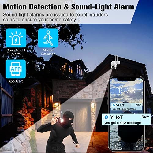 DoHonest Security Camera Outdoor HD 1080P WiFi IP Cam Pan Tilt 360° Surveillance Waterproof Home Security System Motion Detection Auto Tracking 2 Way Audio Night Vision Compatible with Alexa S02