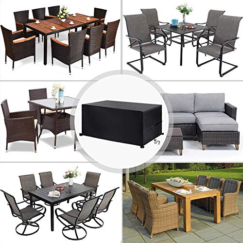 YoungBee Patio Furniture Set Covers,Rectangular/Square Patio Table Cover Waterproof, Windproof, Upgraded Tear-Resistant 420D Oxford Large Outdoor Furniture Covers 95" W x 64" D x 39" H