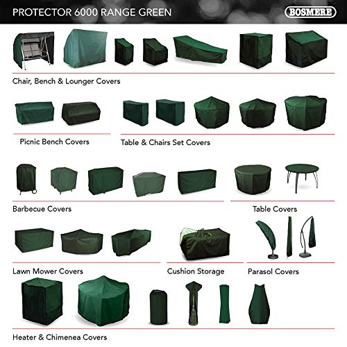 Bosmere Weatherproof Bistro Set Outdoor Cover for 2 Chairs & Round Table 49" L x 25" W x 31" H, Green