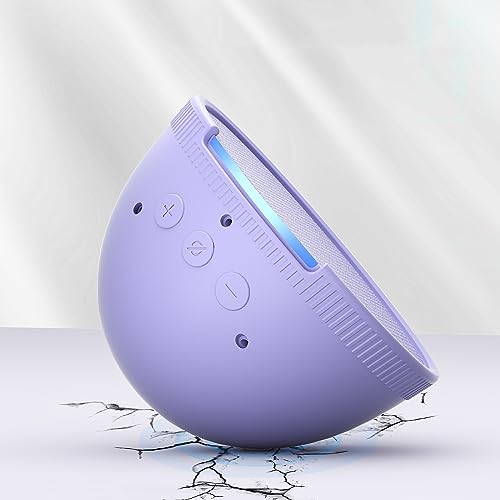 Protective Cover for Echo, Silicone Cover Shockproof Case Protector Elastic Soft Case Cover Speaker Skin for Echo pop (Purple)