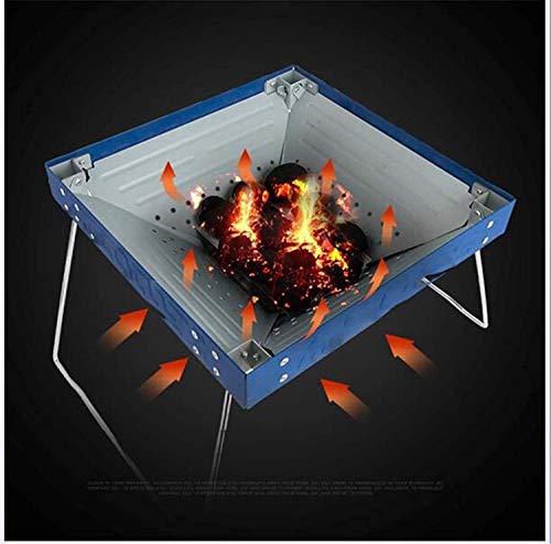 GSPORTFIS Foldable Charcoal Grill Portable BBQ Barbecue Grill Lightweight Simple Grill for Camping Garden Outdoor Travel