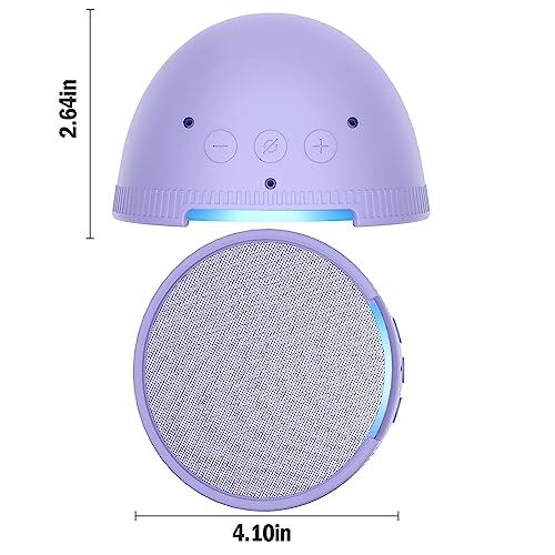 Protective Cover for Echo, Silicone Cover Shockproof Case Protector Elastic Soft Case Cover Speaker Skin for Echo pop (Purple)