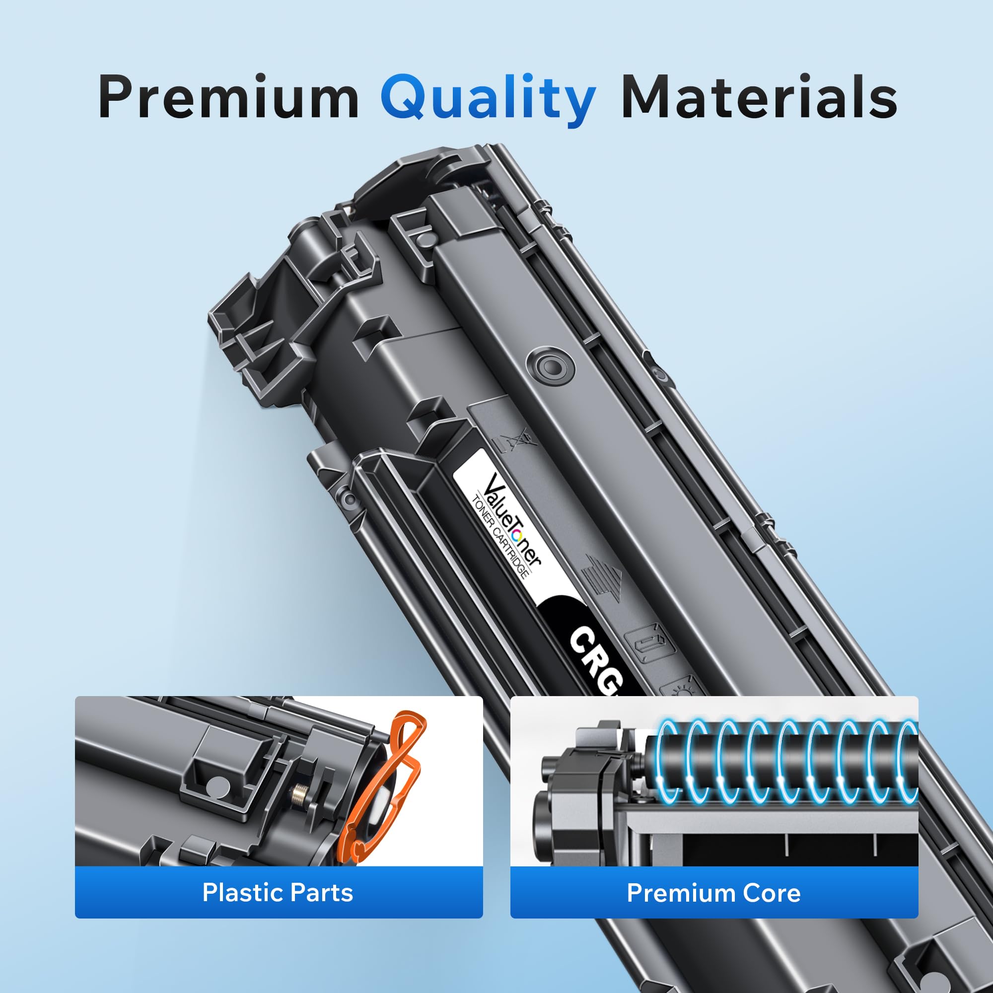 Valuetoner Compatible 125 Toner Cartridge Replacement for Canon 125 (3484B001AA) 1 Black Toner Compatible with Canon ImageClass MF3010, LBP6030w, LBP6000 Printer