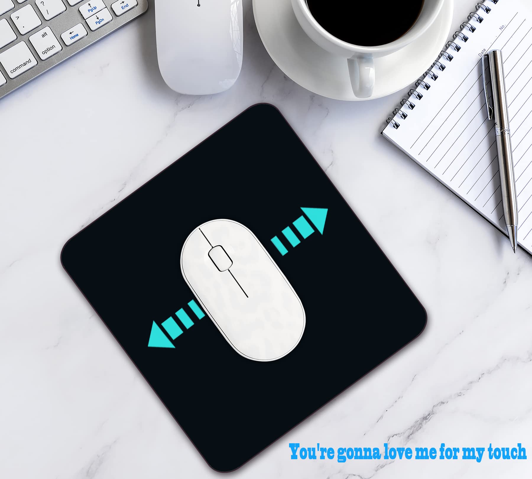 Square Mouse pad, Premium Mouse pad, Square Waterproof Mouse pad, Non-Slip Rubber Base Mouse pad 9x9 inches (Black)
