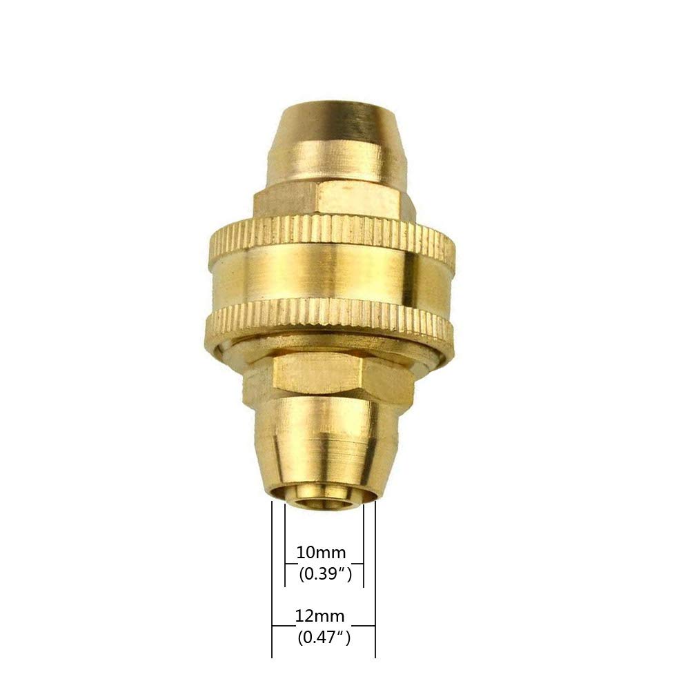 3Sets Brass 3/8" Garden Heavy Duty Hose Mender Repair End Replacement Male Female Connector