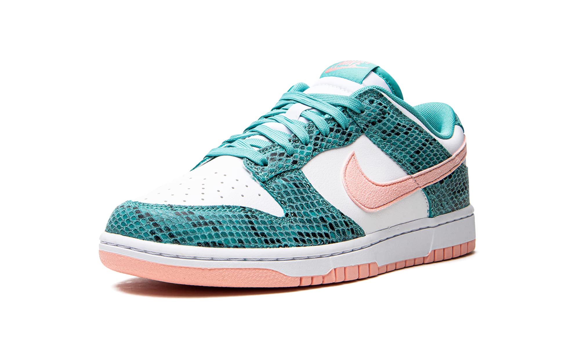 Nike Mens Dunk Low DR8577 300 Snakeskin Washed Teal Bleached Coral - Size 9.5