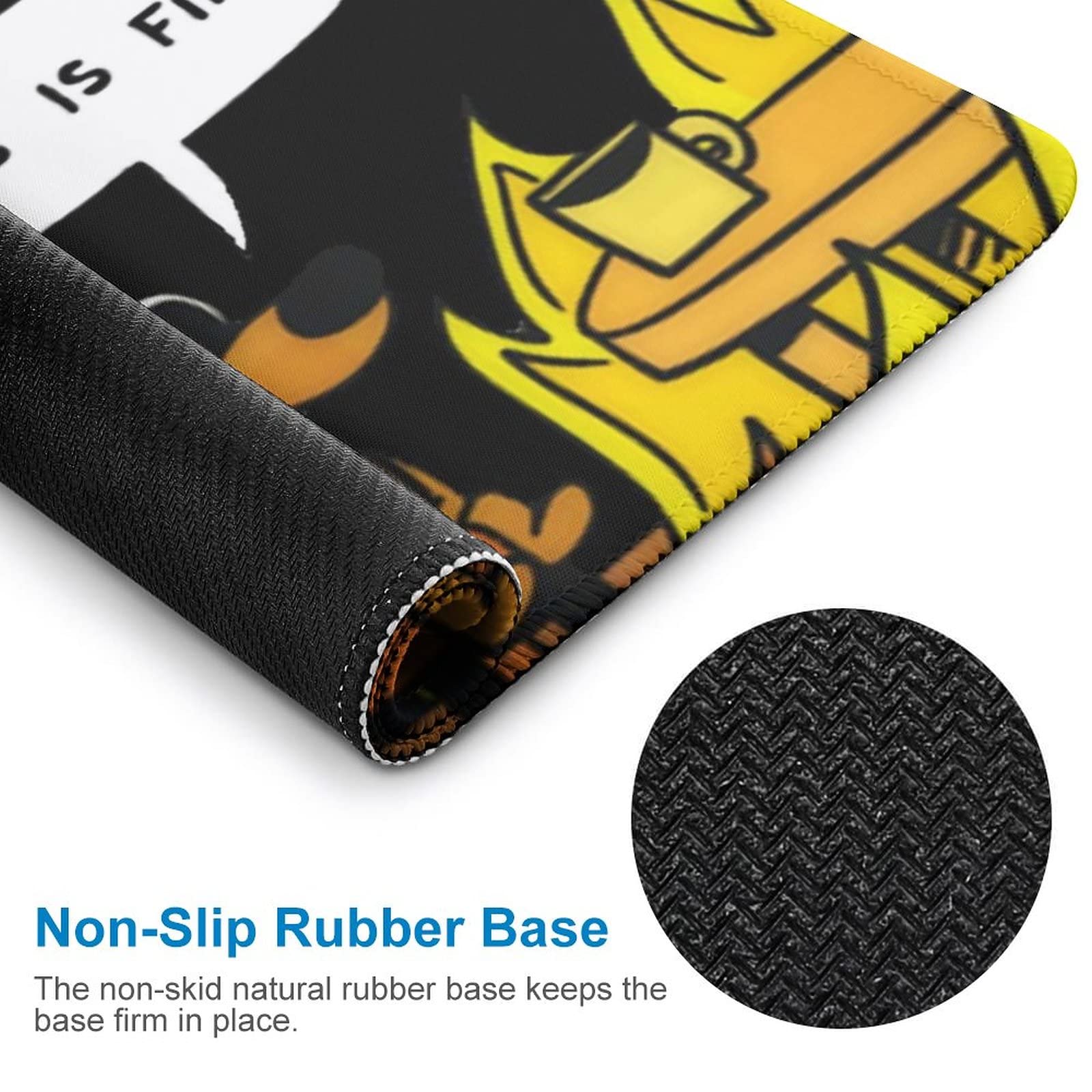 This is Fine Dog Fire Funny Meme Mouse Pad Non-Slip Gaming Mouse Pad with Stitched Edge Computer Pc Mousepad Rubber Base for Office Home