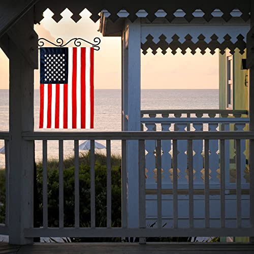 Garden Flag Holder Bracket,Wall Garden Flag Holder,Metal Garden Flag Scroll Hanger, Wall Mailbox Garden Flag Wall Hanger, Mailbox Post Scroll Flag Bracket, Garden Flag Stand for Wall Porch