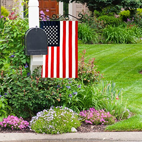 Garden Flag Holder Bracket,Wall Garden Flag Holder,Metal Garden Flag Scroll Hanger, Wall Mailbox Garden Flag Wall Hanger, Mailbox Post Scroll Flag Bracket, Garden Flag Stand for Wall Porch