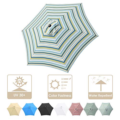 Yescom 9 Ft Patio Umbrella Replacement Canopy Market Table Top Sunshade Cover Garden