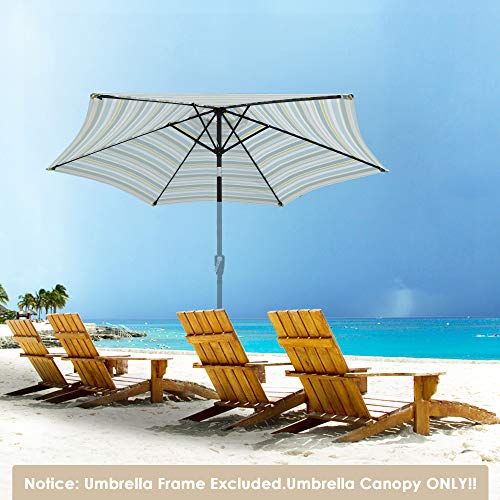 Yescom 9 Ft Patio Umbrella Replacement Canopy Market Table Top Sunshade Cover Garden