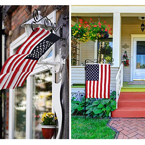 Garden Flag Holder Bracket,Wall Garden Flag Holder,Metal Garden Flag Scroll Hanger, Wall Mailbox Garden Flag Wall Hanger, Mailbox Post Scroll Flag Bracket, Garden Flag Stand for Wall Porch