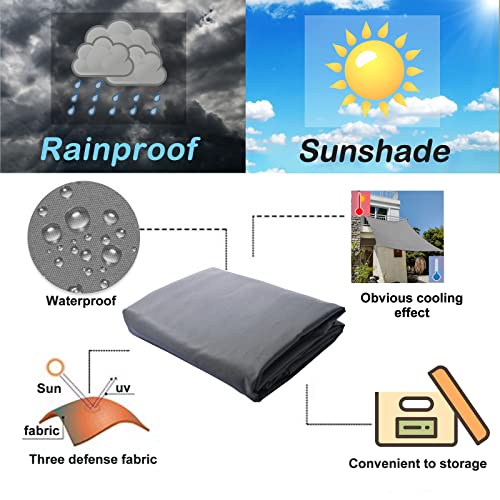 LOVE STORY Waterproof 12’×12’×12’ Triangle Dark Grey Sun Shade Sail Canopy UV Resistant for Outdoor Patio Garden Backyard