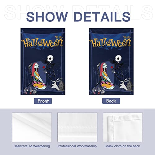 2pcs Classic Horror Movie Halloween Garden Flag Vertical Double Side Printing, Halloween Decorations Yard Outdoor Decoration 12" x 18"