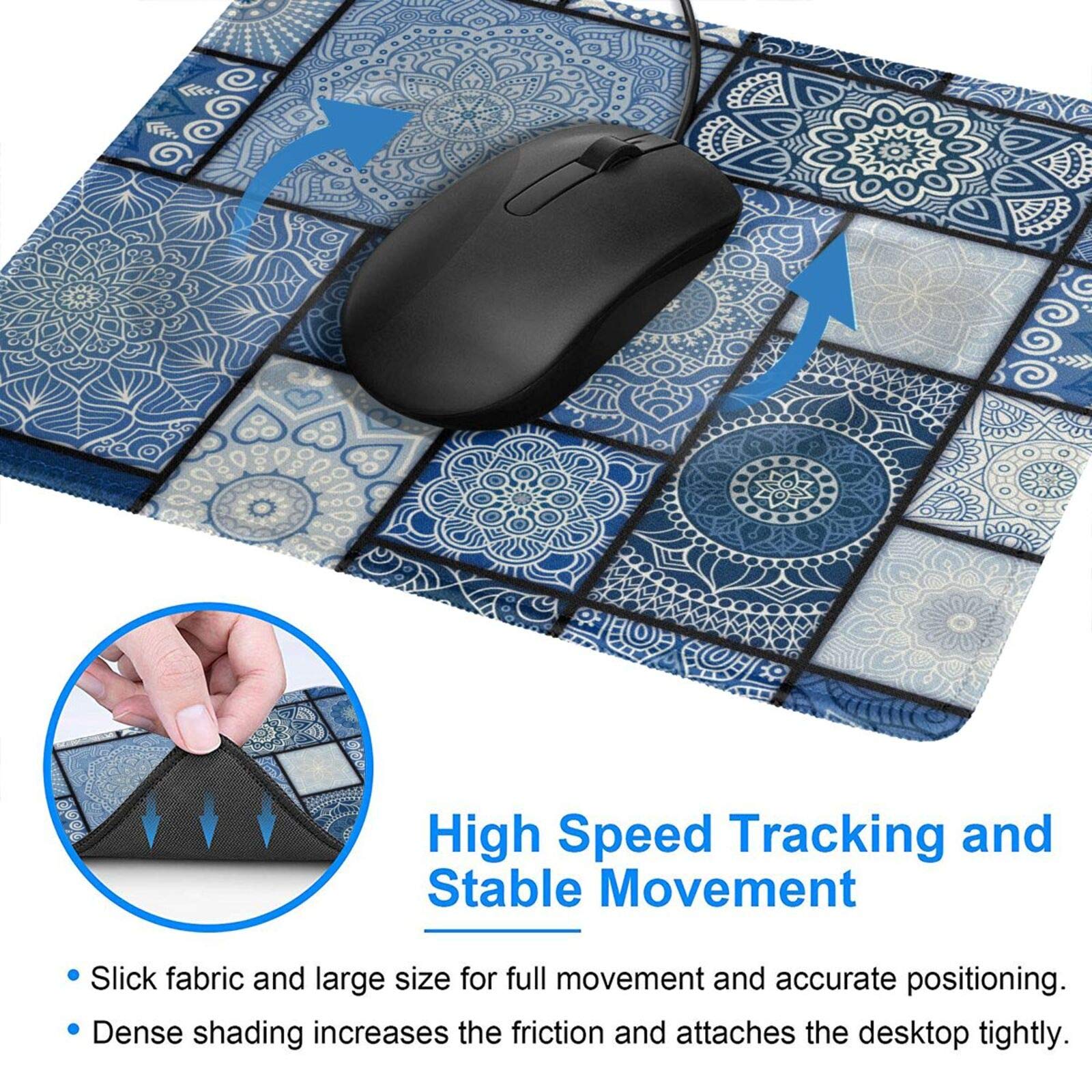 Custom Mouse Pad - Personalized Add Your Image Text Non-Slip Rubber Mice Mat - Stitched Edges Mousepad - Suitable for Home, Office, Workspace (7 x 8.6 inch)