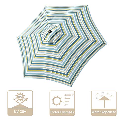 Yescom 9 Ft Patio Umbrella Replacement Canopy Market Table Top Sunshade Cover Garden