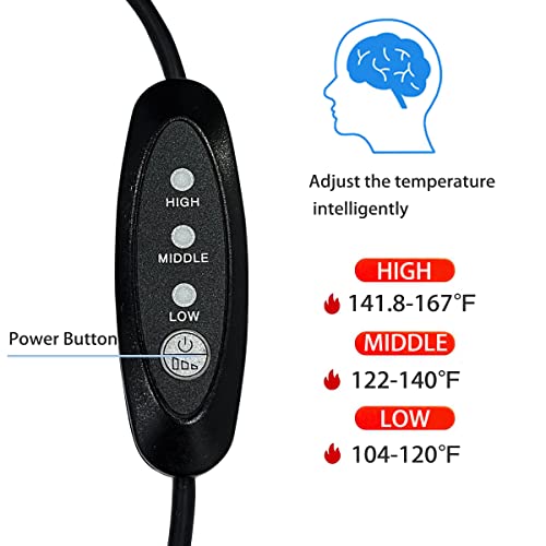 MOVE SHOOT MOVE Lens Warmer with Cold Flexible Cable Down to -25 Dew Heater Preventing Lens from Fogging and Condensation, Compatible with Telescopes and Camera in 4.26" Diameter