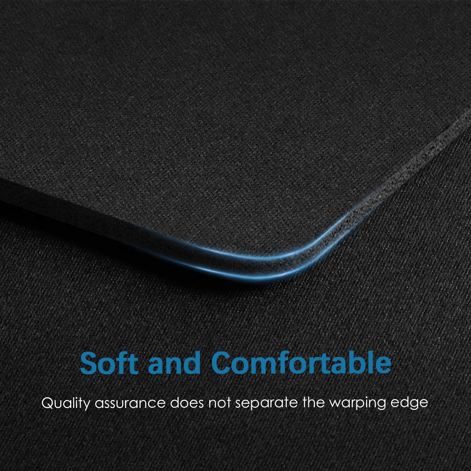 Mouse Pad 12.6×10.8×0.08 inches Premium-Textured Non-Slip Rubber Base Mouse Mat Mousepad for Office & Home, Black (2 Pack)