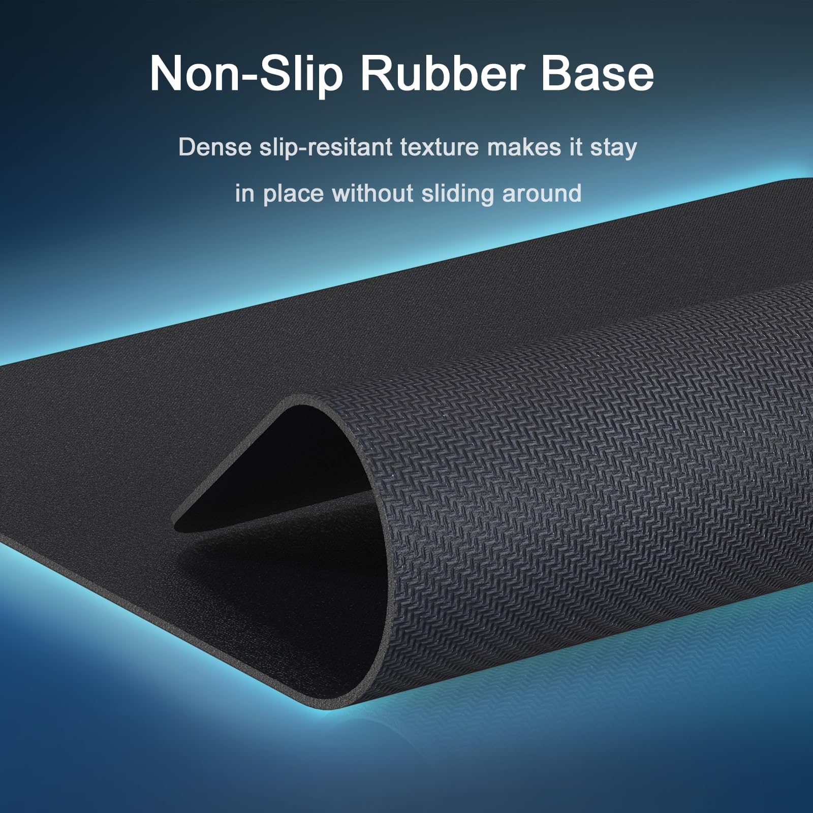 Senetem XXXL Large Mouse Pad, Thin Gaming Mousepad, Extended Mouse Mat, Non-Slip Rubber Base Keyboard Pad, Big & Long Computer Mat for Desk, Black, XXXL, 35.4x15.7 in