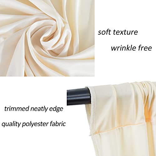 10ft x 10ft Champagne Backdrop Curtain for Baby Shower Wrinkle Free Backdrop Drapes Panels for Parties Wedding Bridal Shower Birthday Photo Photography Polyester Fabric Background Decoration