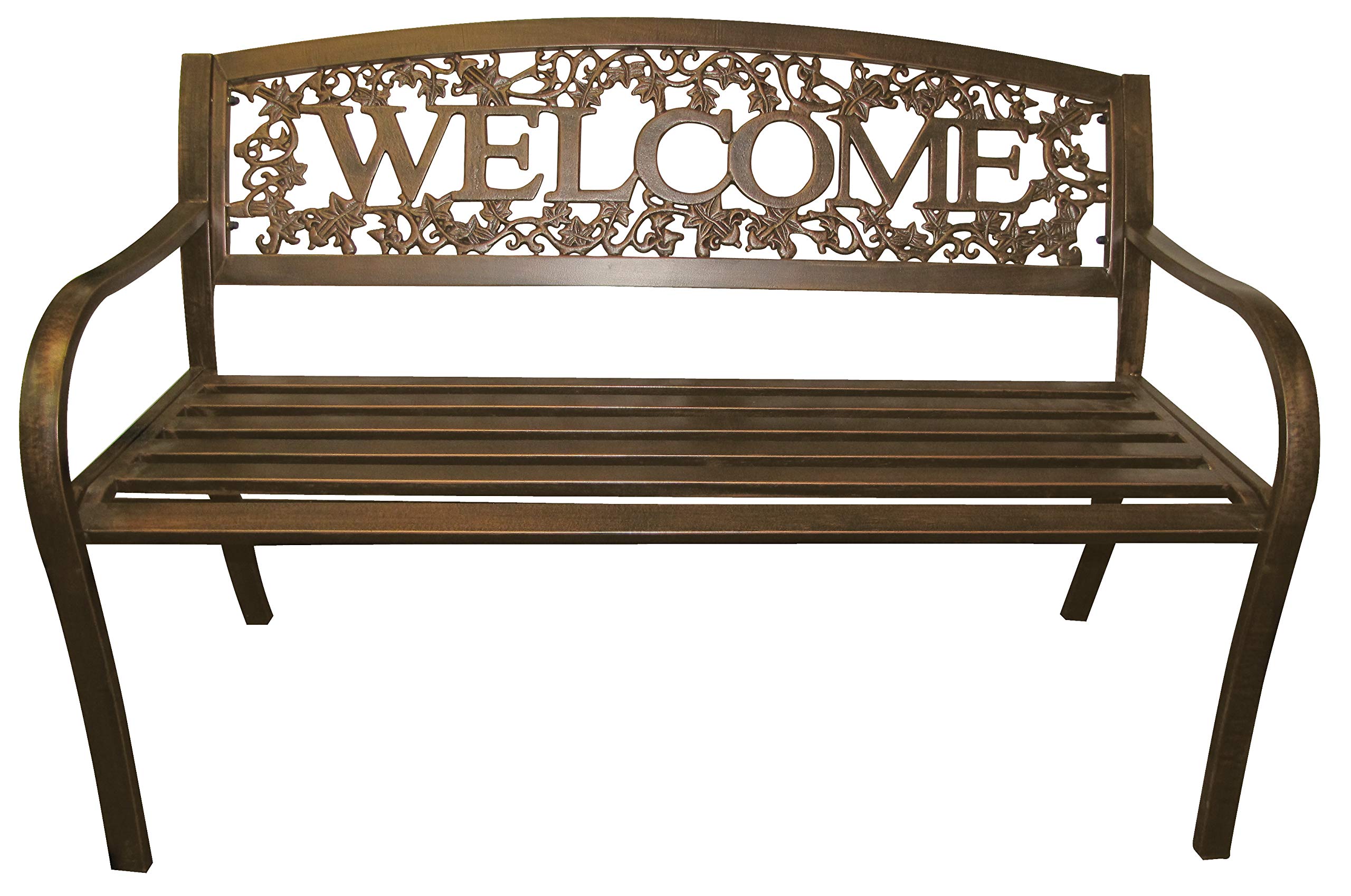Leigh Country TX94101 Metal Welcome Outdoor Bench