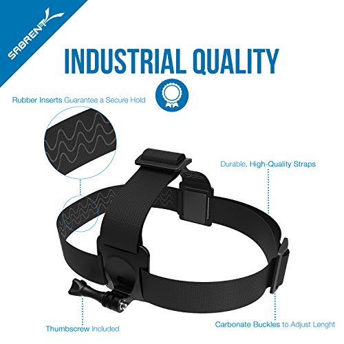 SABRENT GoPro Head Strap Camera Mount [Compatible with All GoPro Cameras] (GP-HDST)