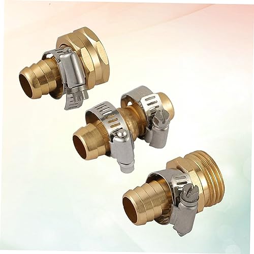 PAREKS 3 Pcs Copper Quick Connector Hose Quick Connector Car Wash Hose Connector Garden Water Quick Connector Accessories repair/2080