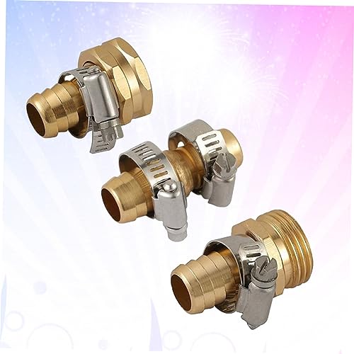 PAREKS 3 Pcs Copper Quick Connector Hose Quick Connector Car Wash Hose Connector Garden Water Quick Connector Accessories repair/2080