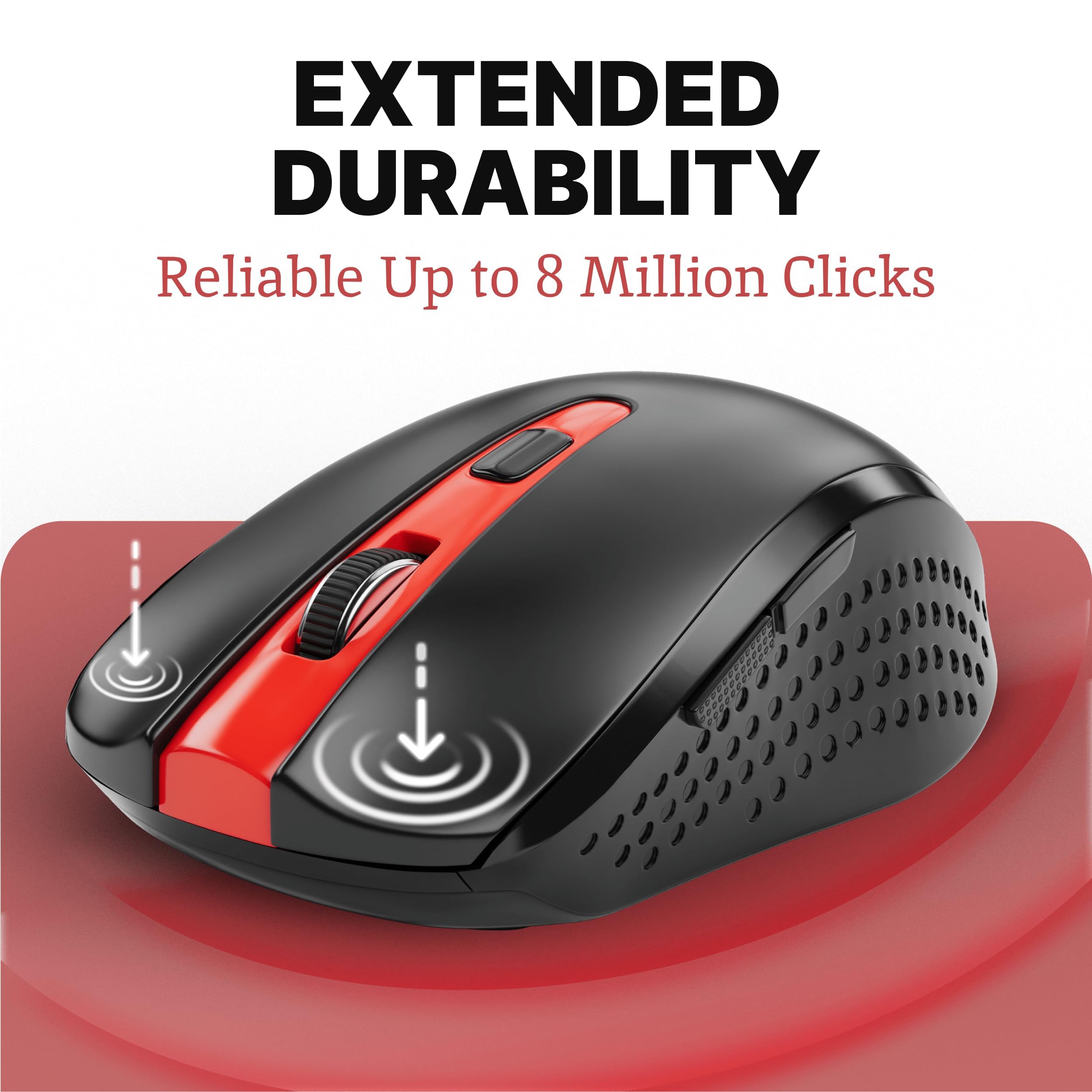 SHHHMOUSE Silent Mouse Wireless - Quiet, Cordless USB Mouse for Laptop, Chromebook & PC