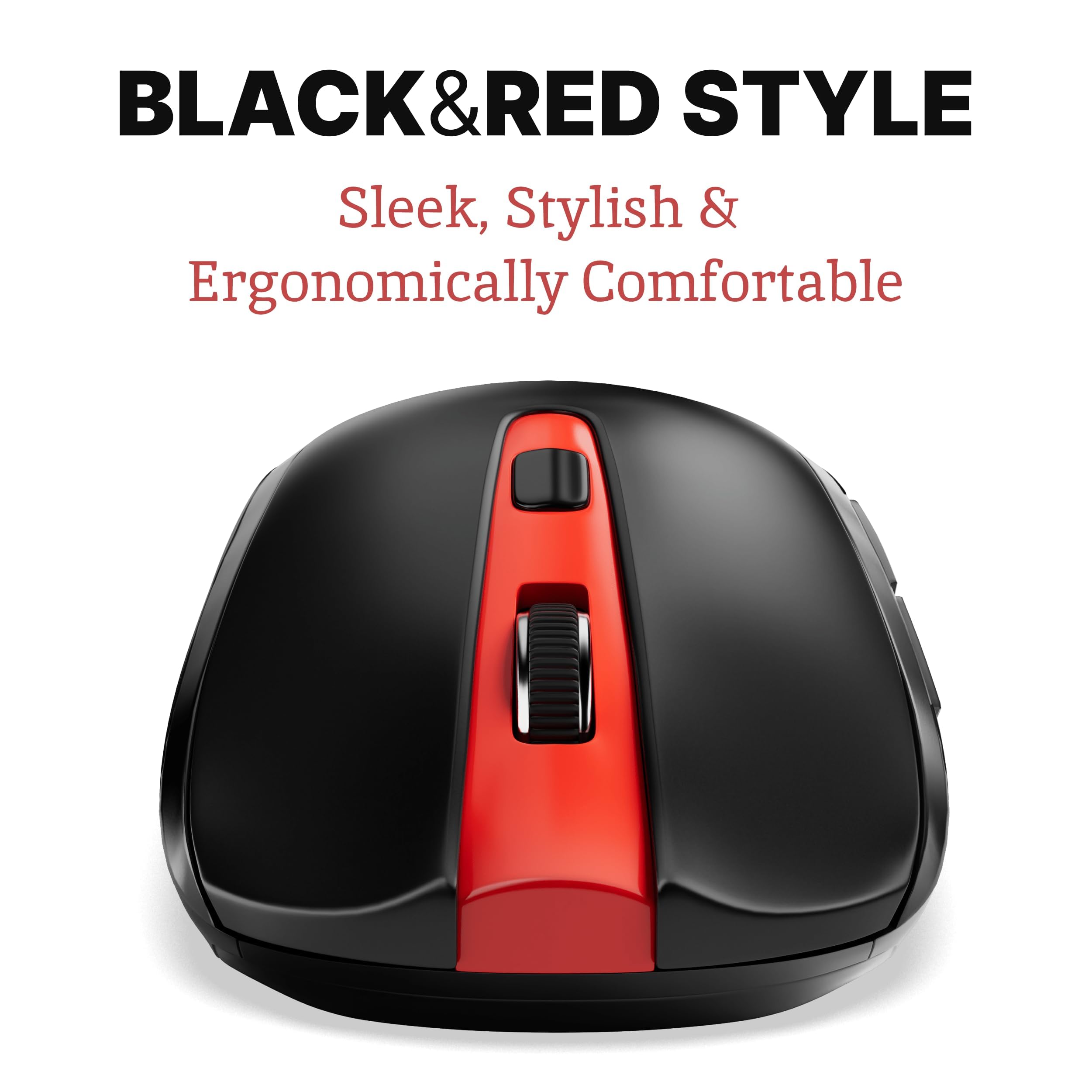 SHHHMOUSE Silent Mouse Wireless - Quiet, Cordless USB Mouse for Laptop, Chromebook & PC