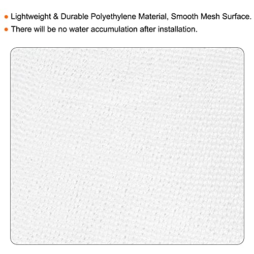 MECCANIXITY Garden Plants Shade Cloth with Grommets 3x2m, 5m Cord Mesh Fabric Sunshade Cover Net, White