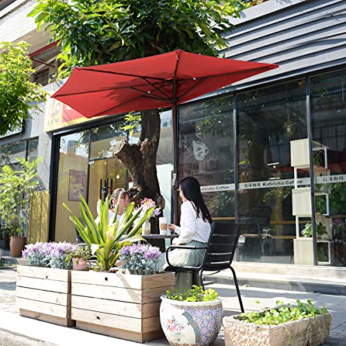 Pure Garden 296611SXJ Patio Umbrella, Red