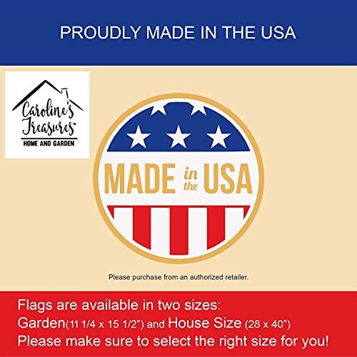 Caroline's Treasures BB7632GF Welcome Friends Black French Bulldog Flag Garden Size, Garden Size, multicolor