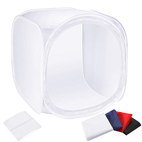 Neewer® 24x24 inch/60x60 cm Photo Studio Shooting Tent Light Cube Diffusion Soft Box Kit with 4 Colors Backdrops (Red Dark Blue Black White) for Photography