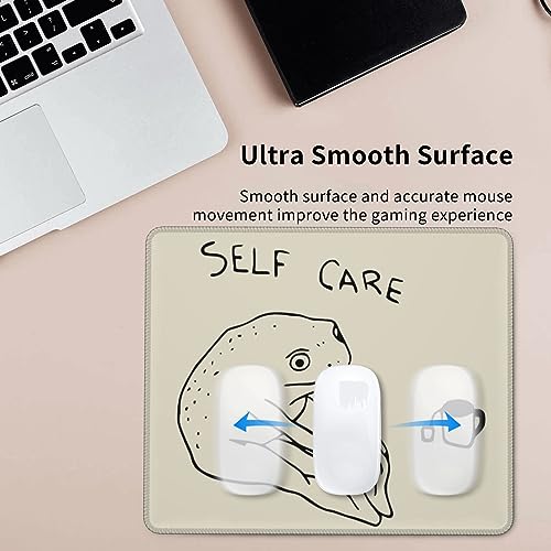Jakayla Frog Mouse Pad with Non Slip Rubber Base, Mousepad with Stitched Edge, Waterproof Cute Gaming Mouse Pad for Computer Home Office Gaming Working 9.5" x7.9" - Self Care 165A