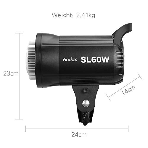 Godox SL-60W CRI 95+ LED Video Light SL60W White 5600K Version 60WS Bowens Mount + Reflector