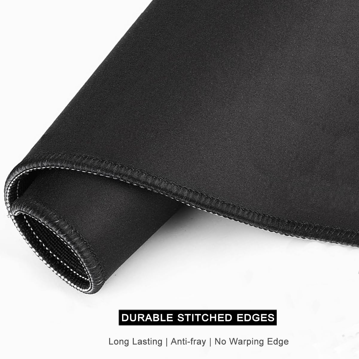 Auhoahsil Mouse Pad, 2024 Calendar Anti-Slip Rubber Mousepad with Stitched Edges for Office Gaming Laptop Computer PC Men Women, Customized Pattern, 10.2" x 8.7", New Year 2024 Calendar, Black