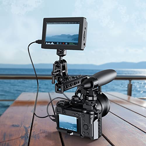 SmallRig Shotgun Microphone Holder (Cold Shoe) , Built-in Soft Silicone, Bumps and Noises Absorption BSM2352